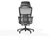 China TUV Lumbar Support Black Mesh Staff Chair High Back With Footrest for sale