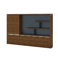 China 3400*400*2200mm Office Bookcase Cabinet With V Shaped Handle​ for sale