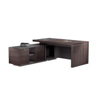 China Steel Leg Melamine Computer Desk , 0.75m L Shape Office Table for sale