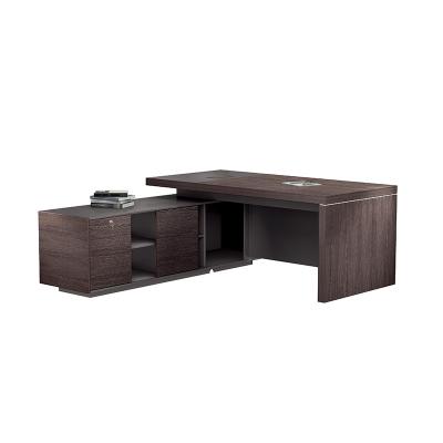 China Steel Leg Melamine Computer Desk , 0.75m L Shape Office Table for sale