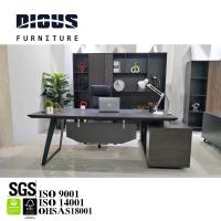 China Steel Leg Melamine Computer Desk , 0.75m L Shape Office Table for sale