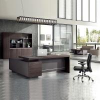 China Steel Leg Melamine Computer Desk , 0.75m L Shape Office Table for sale