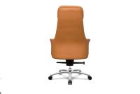 China Genuine Leather Revolving Chair 3 Positions Locking 135 Degree Back Tilt With Armrest for sale