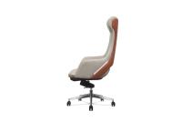 China 135d Tilt Revolving Leather Chair , 0.4m3 Ergonomic Leather Chair for sale