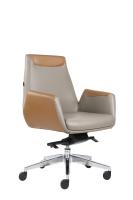 China Conjoined Armrest 360 Degree Leather Revolving Chair With Castors for sale
