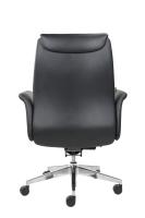China Middle Back 0.29m3 CBM Leather Revolving Chair With Castors for sale