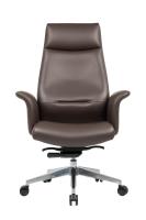 China High Back Leather Ergonomic Office Chair , 1220mm TUV PU Leather Swivel Chair for sale