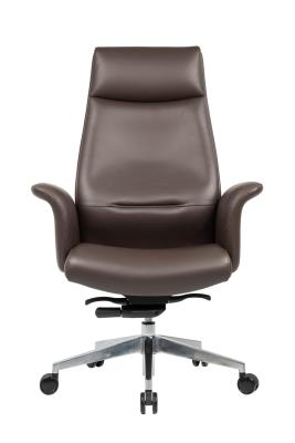 China High Back Leather Ergonomic Office Chair , 1220mm TUV PU Leather Swivel Chair for sale