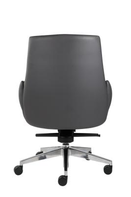 China Height Adjustable Black Leather Revolving Chair High Back Executive Chair for sale