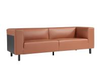 China Tufted Leather Modular Office Reception Sofa Free Combination for sale