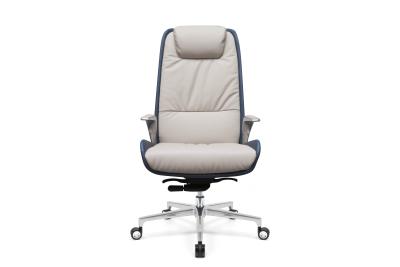 China High Back Leather Swivel Revolving Chair Lock At 3 Positions for sale