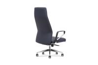 China Conjoined Armrest 360° Swivel Revolving Leather Chair With Castors for sale