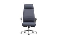 China Conjoined Armrest 360° Swivel Revolving Leather Chair With Castors for sale