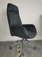 China High Back Office Leather Revolving Chair With 3 Class Gas Lift  Five Star Leg for sale