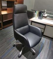 China High Back Office Leather Revolving Chair With 3 Class Gas Lift  Five Star Leg for sale