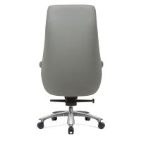 China Gray PU Leather Revolving Chair Ergonomic Swivel Office Chair for sale