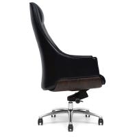 China Adjustable Black Leather Revolving Chair Modern Executive Chair Moded Foam for sale