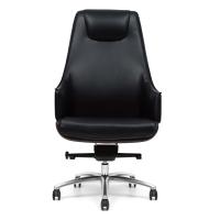 China Adjustable Black Leather Revolving Chair Modern Executive Chair Moded Foam for sale