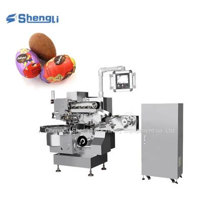 China Automatic Chocolate Hollow Egg Ball Foil Wrapping Machine 220V 60-150pcs/min for sale
