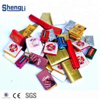 China SL-SBZB450D Automatic Chocolate Fold Packing Machine With Conveyor for Paper Wrapping for sale