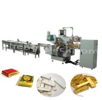 China Full Automatic Square Block Chocolate Packing Machine 200-260 Pics/Min PLC Servo Control for sale