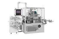 China Hot Welding Semi-automatic Horizontal Chocolate Bar Tablets Fold Wrapping Packing Machine for sale