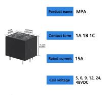 China MPA 10A 5A Pcb DC 4pin Micro Electromagnetic 5 Pin Relay 12v 24V 5v 9v JQC-3FF T73 for sale
