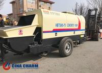 China Easily Washed Trailer Concrete Pump , 60m3/H Hydraulic Concrete Pump for sale