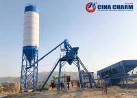 China Hopper lift hzs 35 concrete batching plant Hopper material feeding Concrete batching plant with 50t cement silo for sale