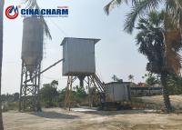 China HZS25 25m3 / h small hopper lifting concrete mixing plant  mini ready mixed automatic concrete mixing plant for sale