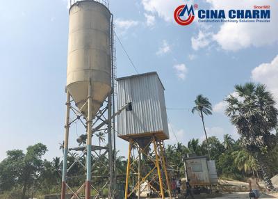 China HZS25 25m3 / h small hopper lifting concrete mixing plant  mini ready mixed automatic concrete mixing plant for sale