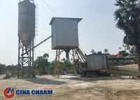 China HZS25 25m3 / h small hopper lifting concrete mixing plant  mini ready mixed automatic concrete mixing plant for sale