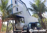 China 50m3/h electric equipment hopper type hzs50 ready concrete mixing batching plant concrete batching mixing plant for sale