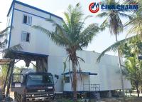 China Automatic Type Concrete Batching Plant HZS75 enviromental concrete mixer plant  skip hoist mixing plant for sale