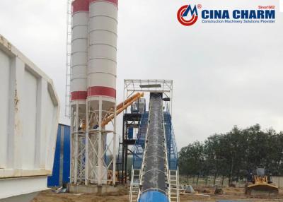 China Construction Belt Conveyor 120m3/H HZS120 Concrete Mixing Plant for sale