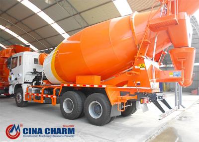 China Self Loading Concrete Mixer Truck , 8cbm Long Life Truck Mounted Cement Mixer for sale