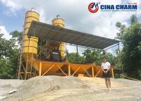 China Commerial Hopper Type Concrete Mixing Plant , Ready Mix Cement Plant for sale