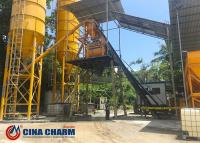 China Commerial Hopper Type Concrete Mixing Plant , Ready Mix Cement Plant for sale