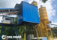 China Large Capacity Electric Concrete Mixing Plant 200kw Modular Structure for sale