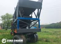 China Easy Operation Concrete Mixing Plant Mobile Type , Occupies Less Space for sale