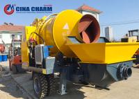 China 40m3 / H Mobile Diesel Concrete Mixer Pump 50mm Aggregate Size High Efficiency for sale