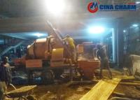 China 40m3 / H Mobile Diesel Concrete Mixer Pump 50mm Aggregate Size High Efficiency for sale