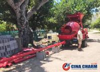 China Small Portable Concrete Pumping Machine 40m3 / H For Housing Building for sale
