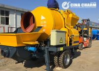 China 40m3 Per Hour Mobile Concrete Mixer With Pump For Elevated Road / Bridge for sale