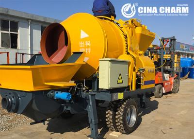 China 40m3 Per Hour Mobile Concrete Mixer With Pump For Elevated Road / Bridge for sale