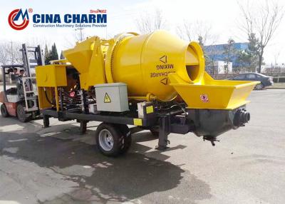 China Electric 30m3 Per Hour Mobile Concrete Mixer With Pump CE ISO Approved for sale