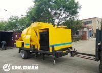 China Electric 30m3 Per Hour Mobile Concrete Mixer With Pump CE ISO Approved for sale