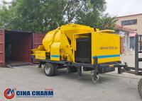 China Easy Operate Diesel Concrete Mixer Pump , JBS40R 40m3/H Cement Mixer And Pump for sale