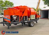 China Easy Operate Diesel Concrete Mixer Pump , JBS40R 40m3/H Cement Mixer And Pump for sale