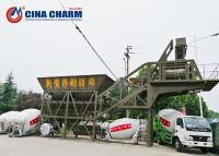 China Custom Color Mobile Concrete Mixing Plant Evenly Stirred Environmental Protection for sale